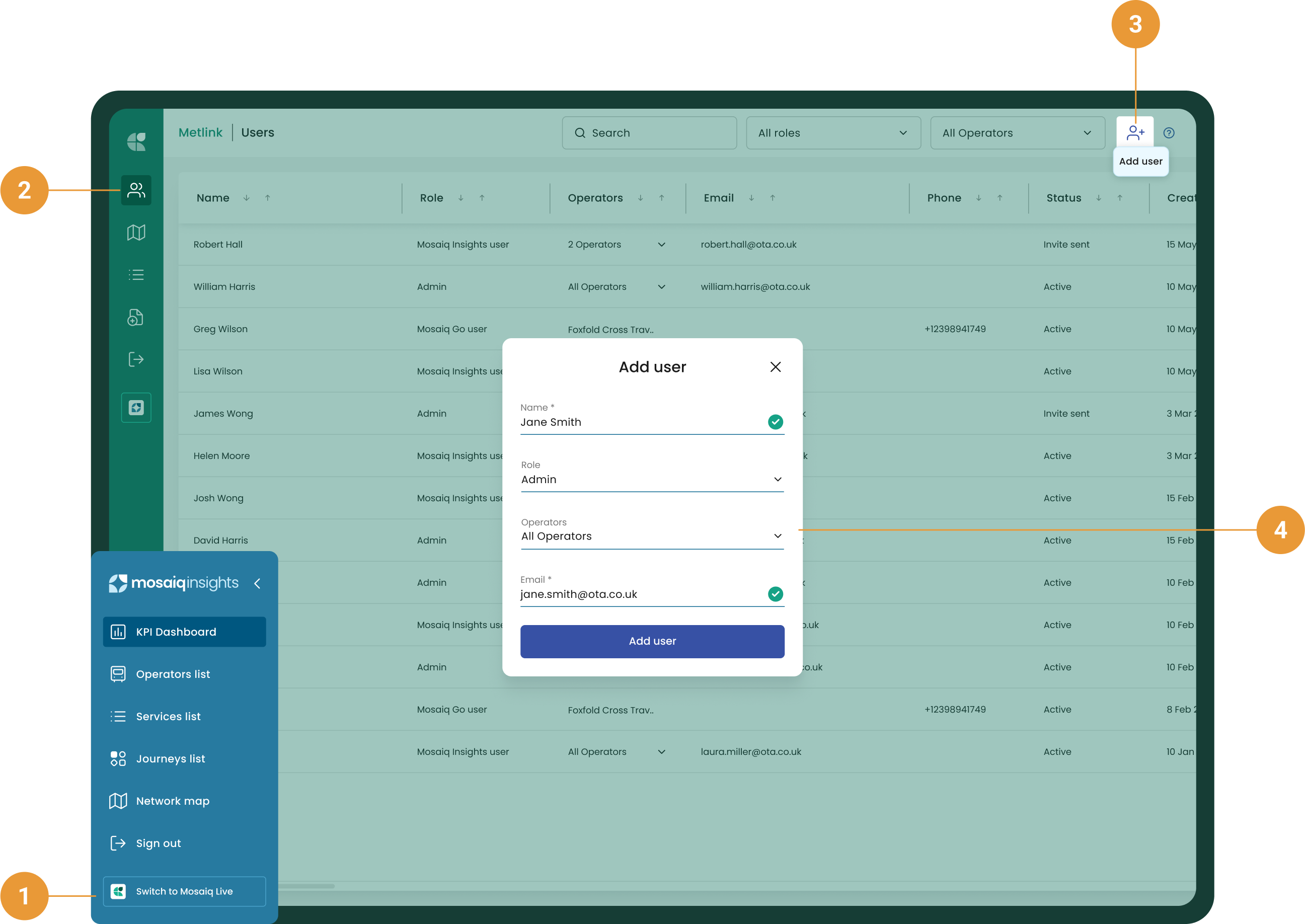 Setting up a new user